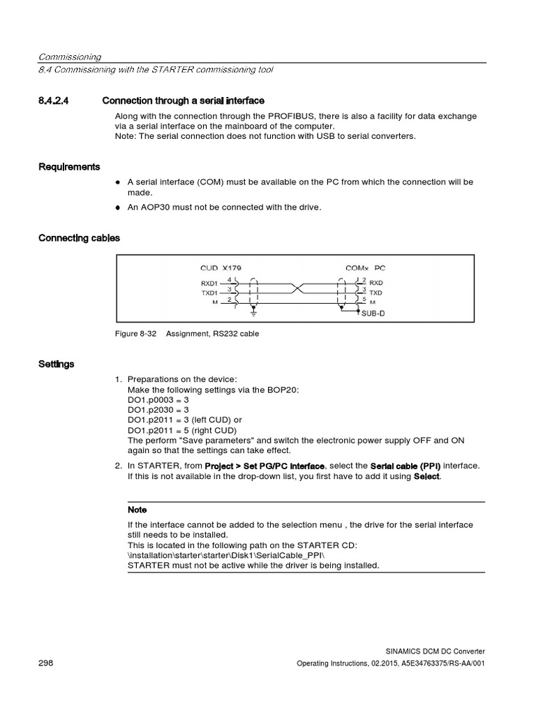 6RA80 STARTER Serial Communication | PDF | Computers