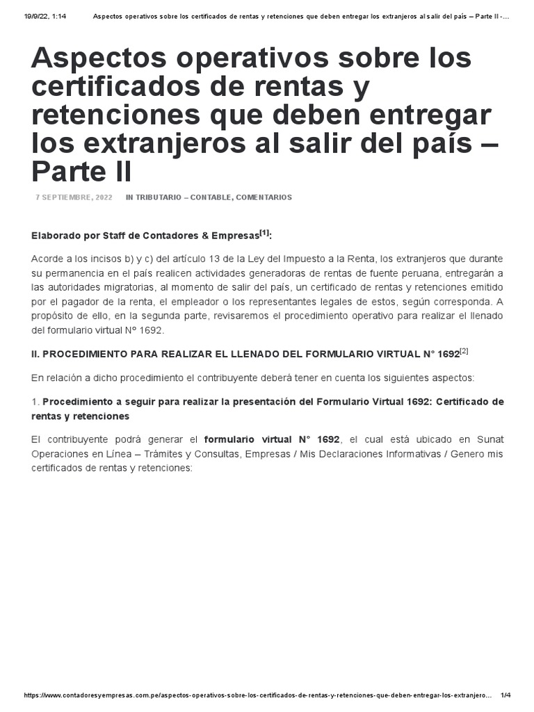 Llenado del Formulario Virtual 1692 | PDF | Gobierno