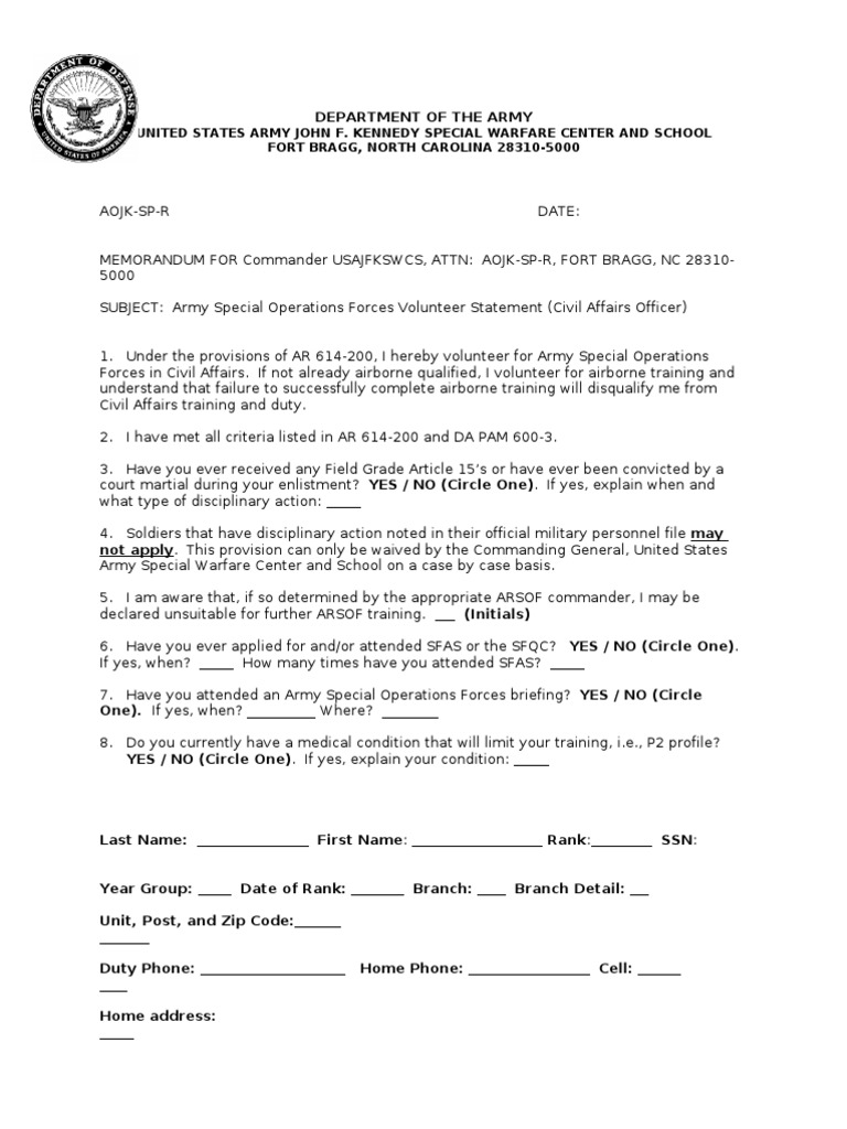 CA Volunteer Statement Officer | PDF