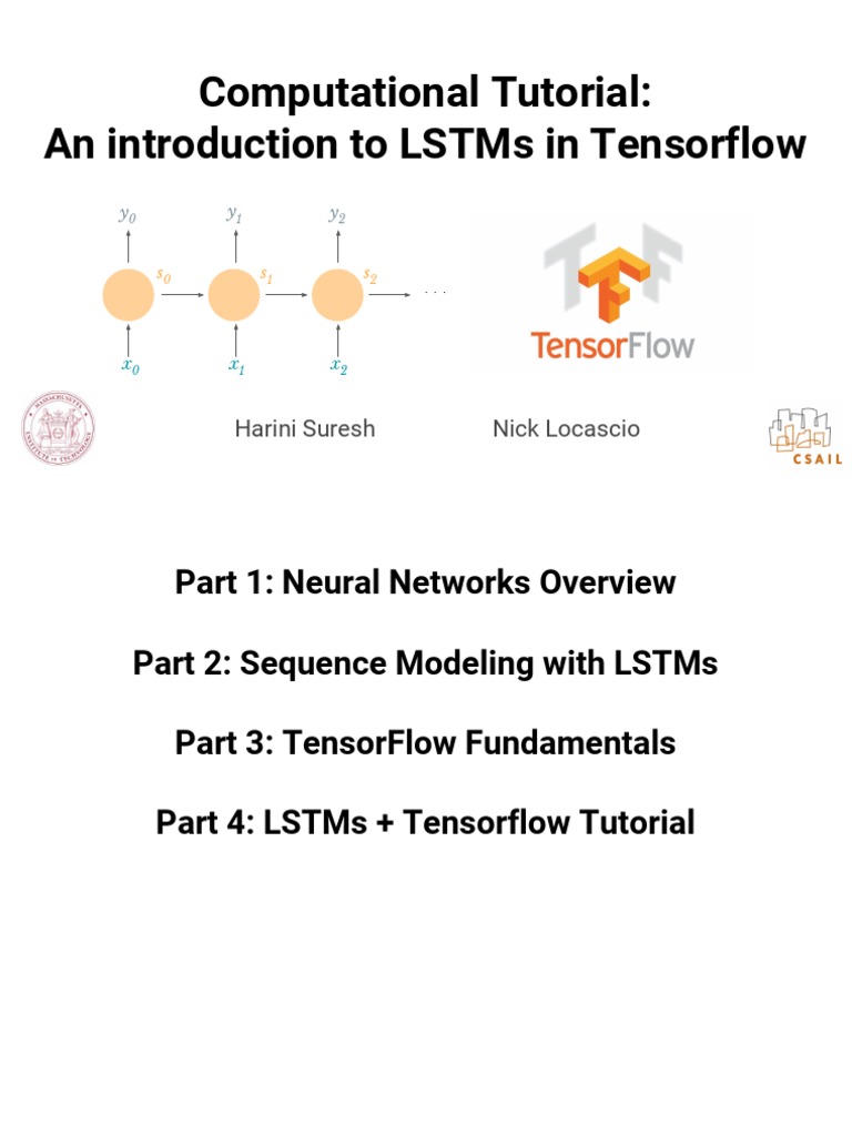 Lstm Lecture Pdf Artificial Neural Network Cognitive Science