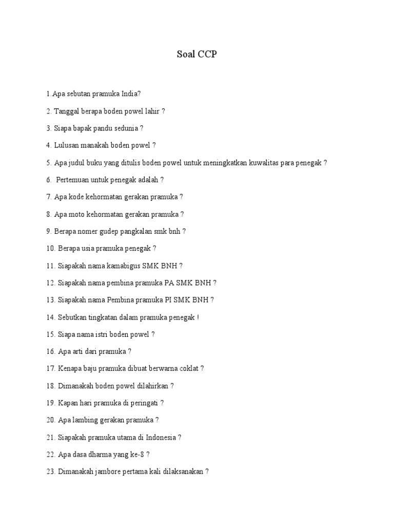 Soal CCP | PDF