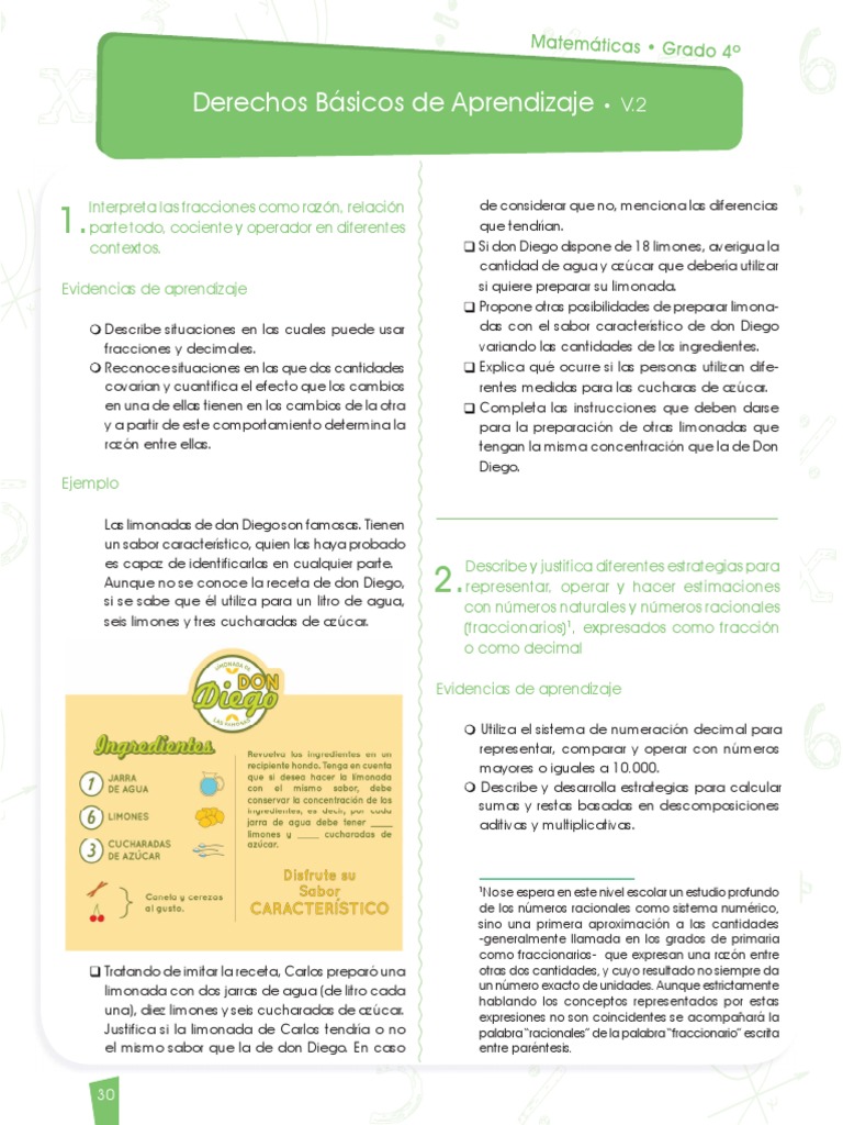 DBA Matemáticas Cuarto | PDF | Número racional | Medición