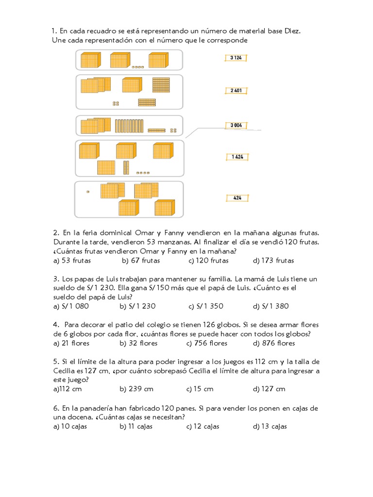 Ejercicios de Matematica para Repasar | PDF