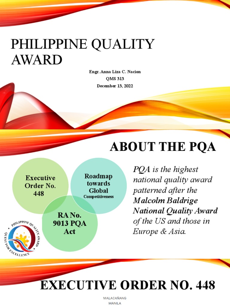 An Overview of the Philippine Quality Award (PQA) Process and Criteria for Organizational ...