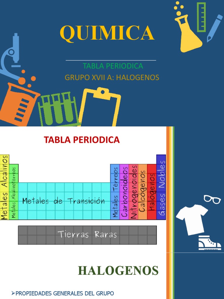 Propiedades y usos de los halógenos: una visión general del Grupo 17 de la tabla periódica | PDF ...