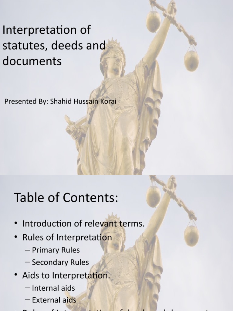 Interpretation Documents | PDF | Statutory Interpretation | Justice