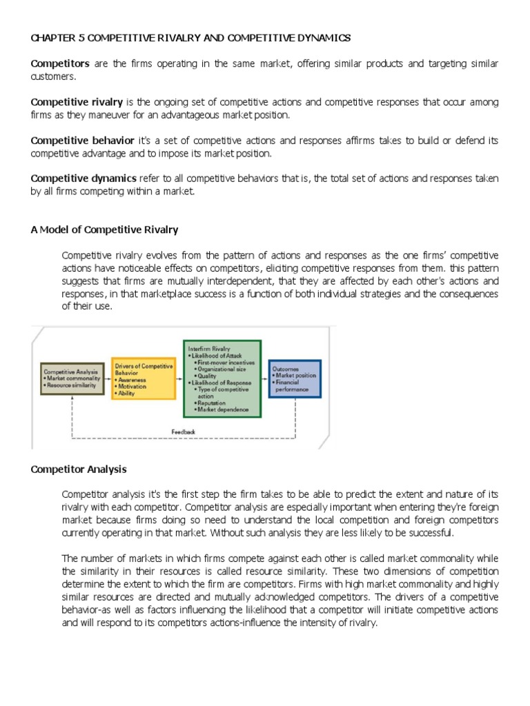 Competitive Rivalry Dynamics Explained | PDF | Competition | Reputation