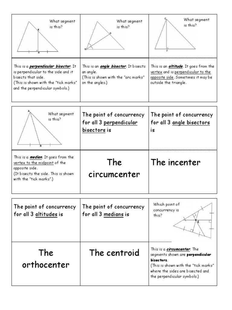 Flashcards Triangles | PDF | Geometric Shapes | Elementary Geometry