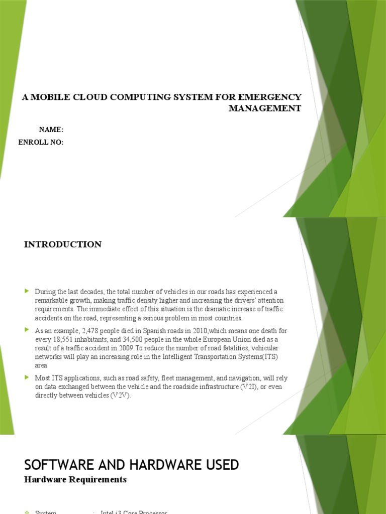 Mobile Cloud System for Accident Management | PDF | Emergency ...