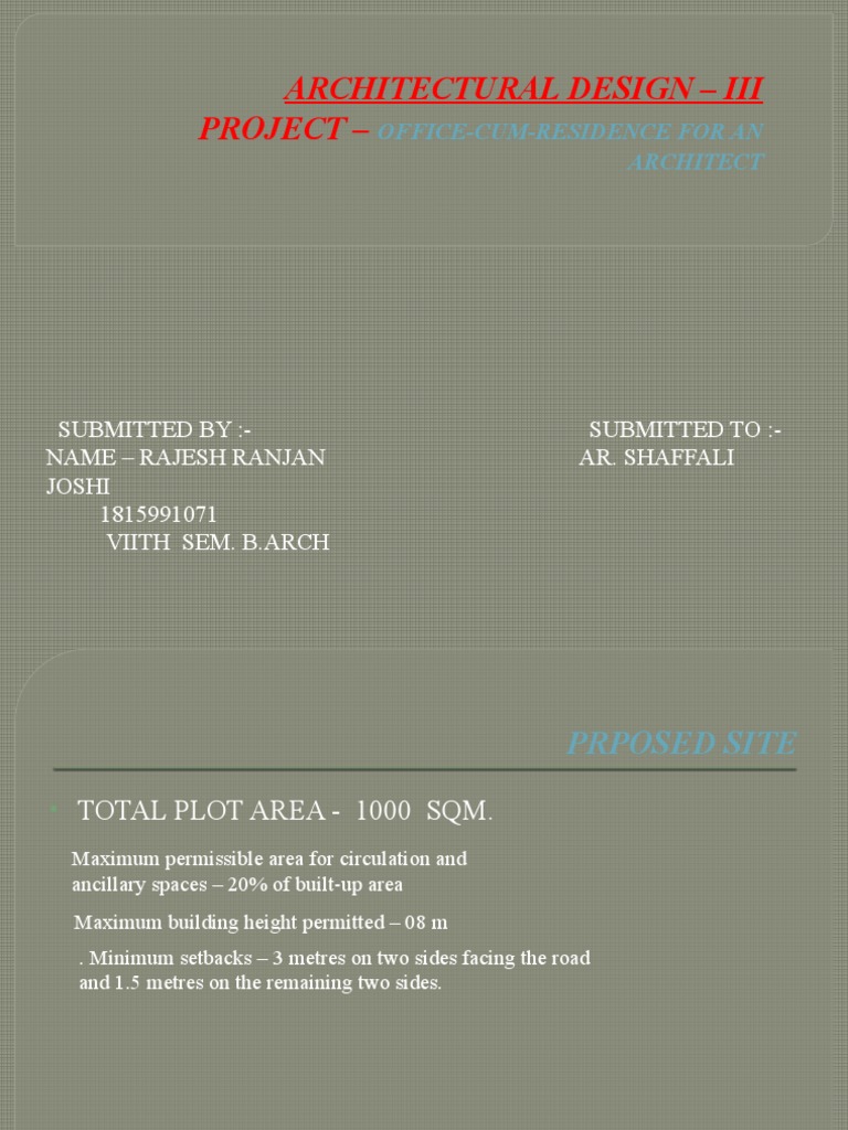 Office-Residence Design Project | PDF