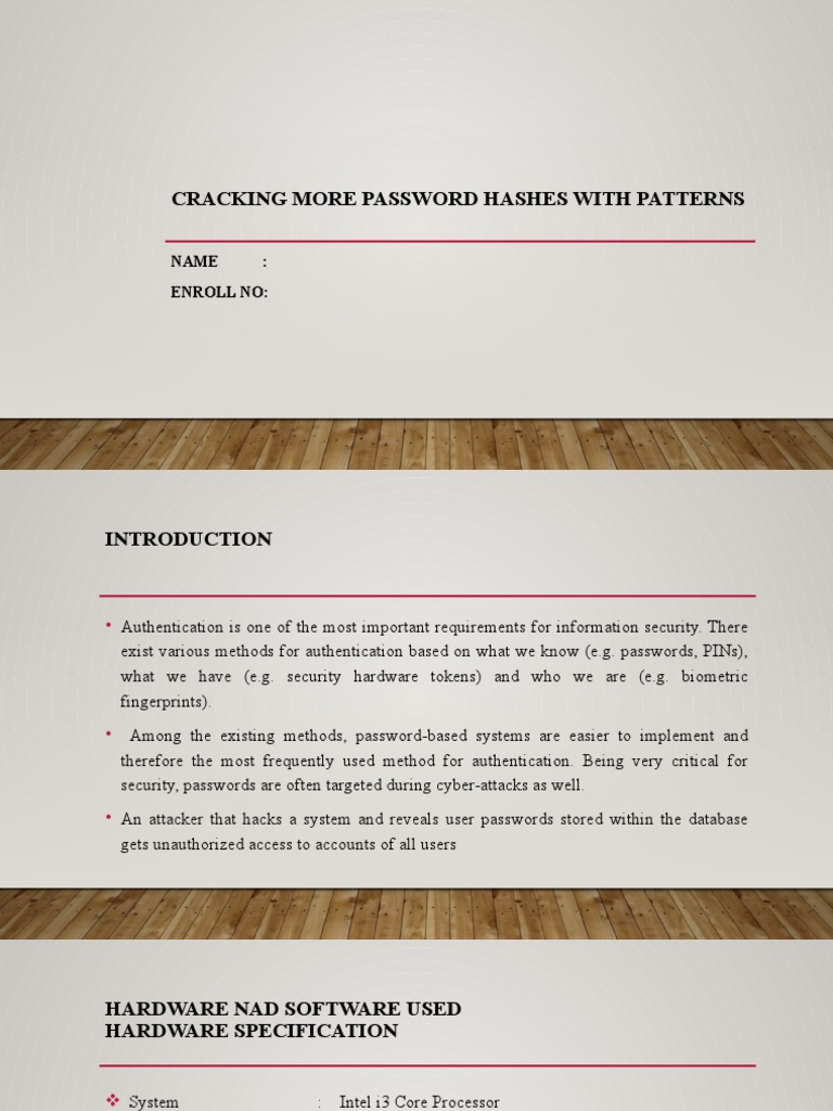 Cracking More Password Hashes With Patterns | PDF | Password | Data ... Cracking More Password Hashes With Patterns | PDF | Password | Data ...