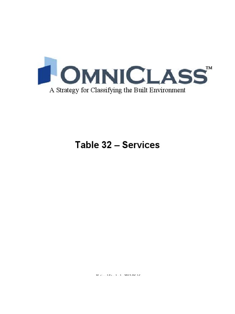 OmniClass 32 2012-05-16 | PDF | Lease | Business