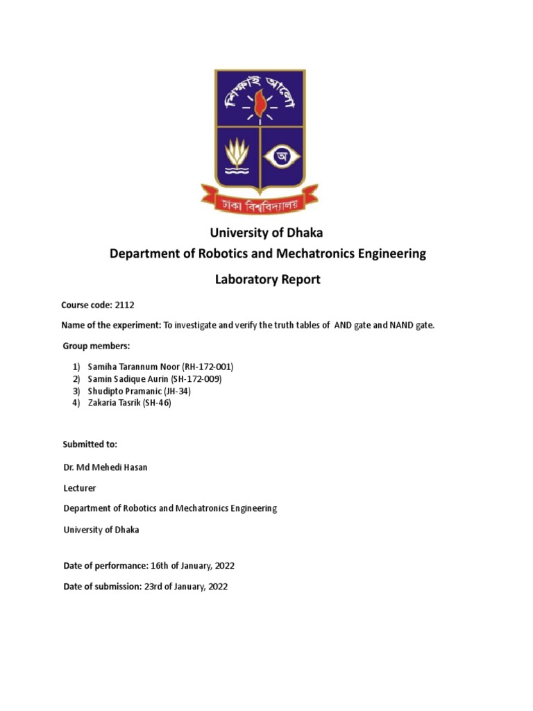 Microprocessor Lab - Excperiment-01 | PDF | Logic Gate | Computer ...