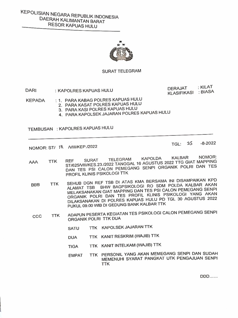 ST Tes Psi Senpi | PDF