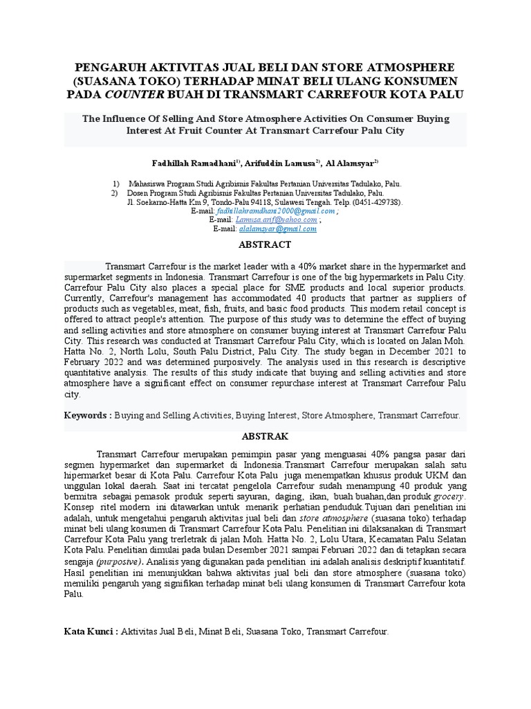 Jurnal Revisi Dila Fix Januari 2023 | PDF | Food Retailers | Retailers