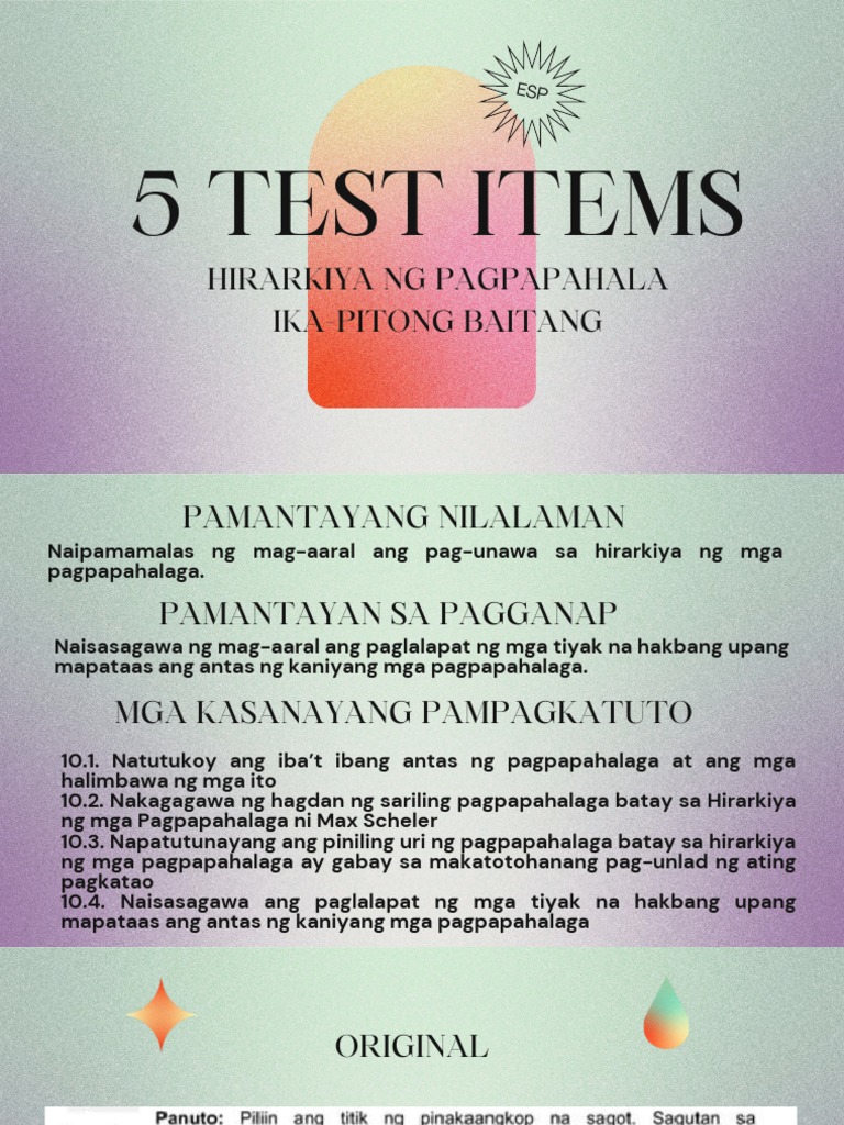 Grade 7 Test Items 2 Compressed | PDF