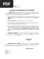 Affidavit of Authentication for Screenshots | PDF | Affidavit | Civil ...