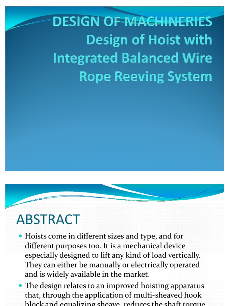 Design of Hoist | PDF