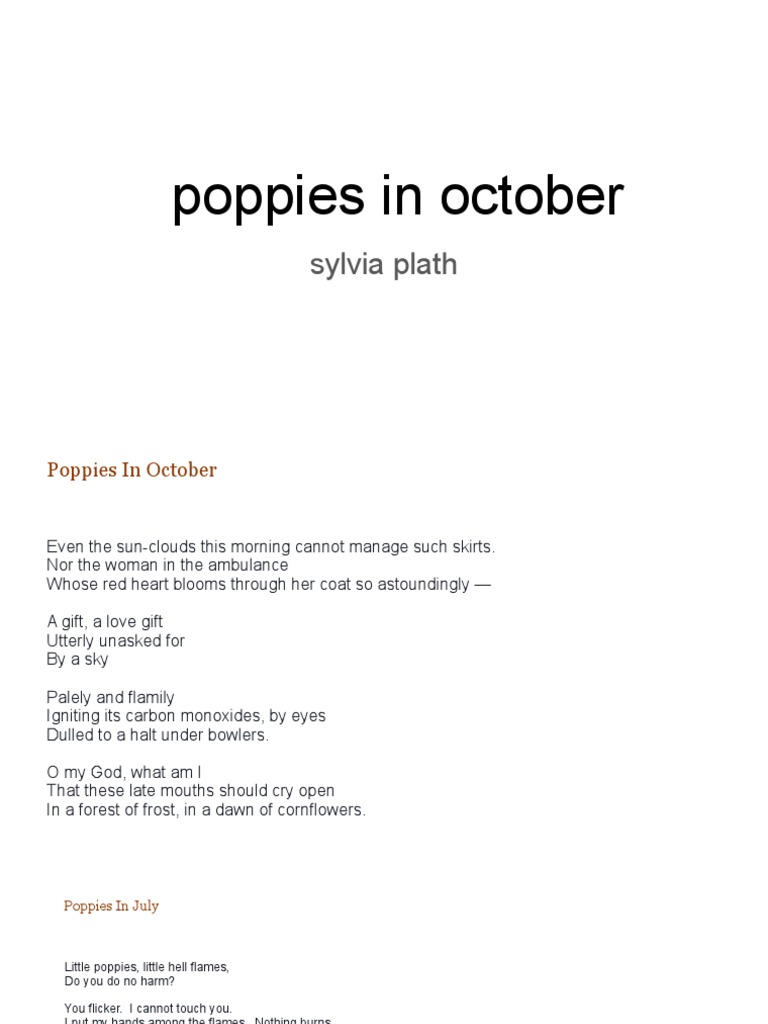 Poppies in October | PDF
