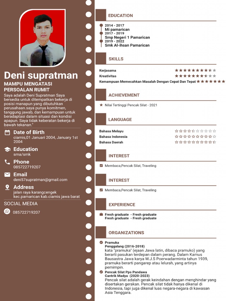 CV Deni Supratman | PDF
