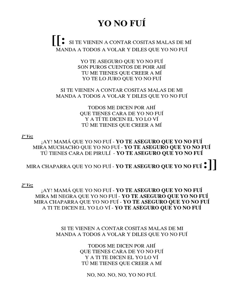 Yo No Fui Pedro Fernández | PDF