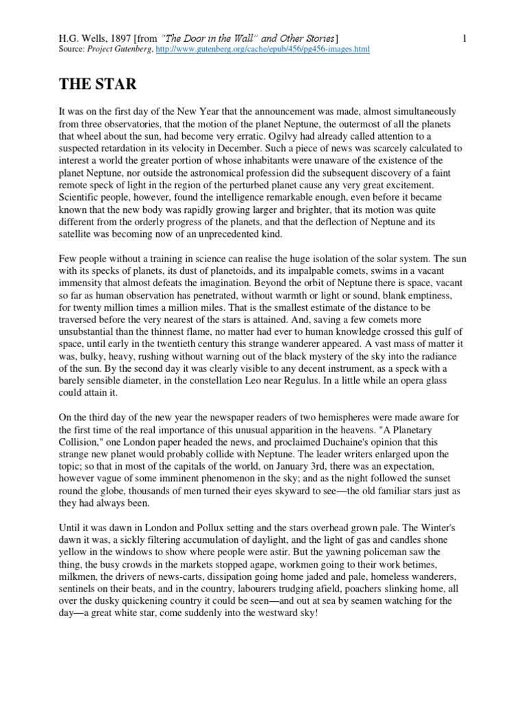 "The Star: H.G. Wells' Cosmic Collision" | PDF | Art