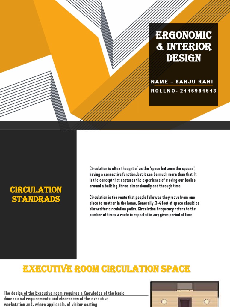 (ERGONOMIC) Circulation Space in Offices | PDF | Desk | Chair