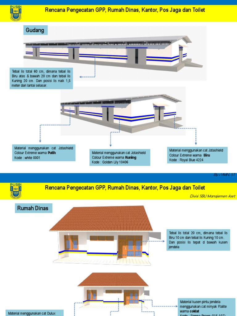 Warna Cat Branding 1. Cat Gudang, Rudin, Kantor, Toilet, Pos Dan Mushola, Rev. 1 Cat Duluc ...