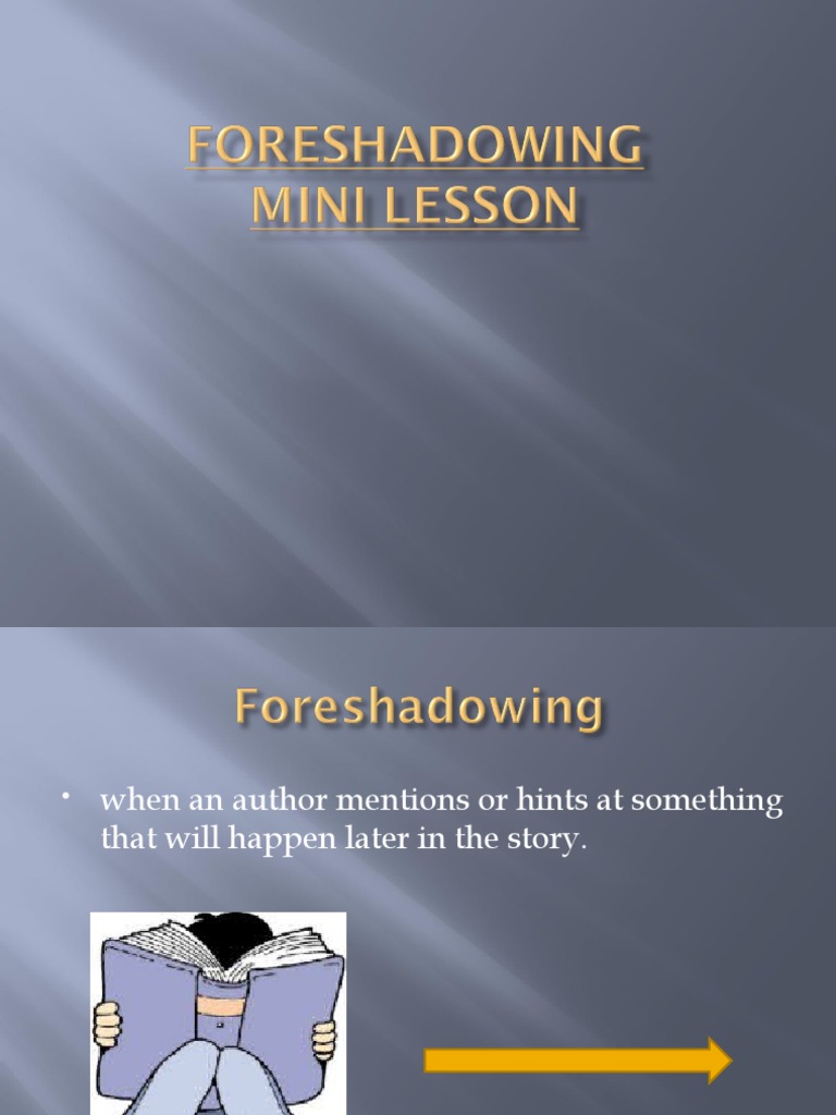 Understanding Foreshadowing in Stories | PDF