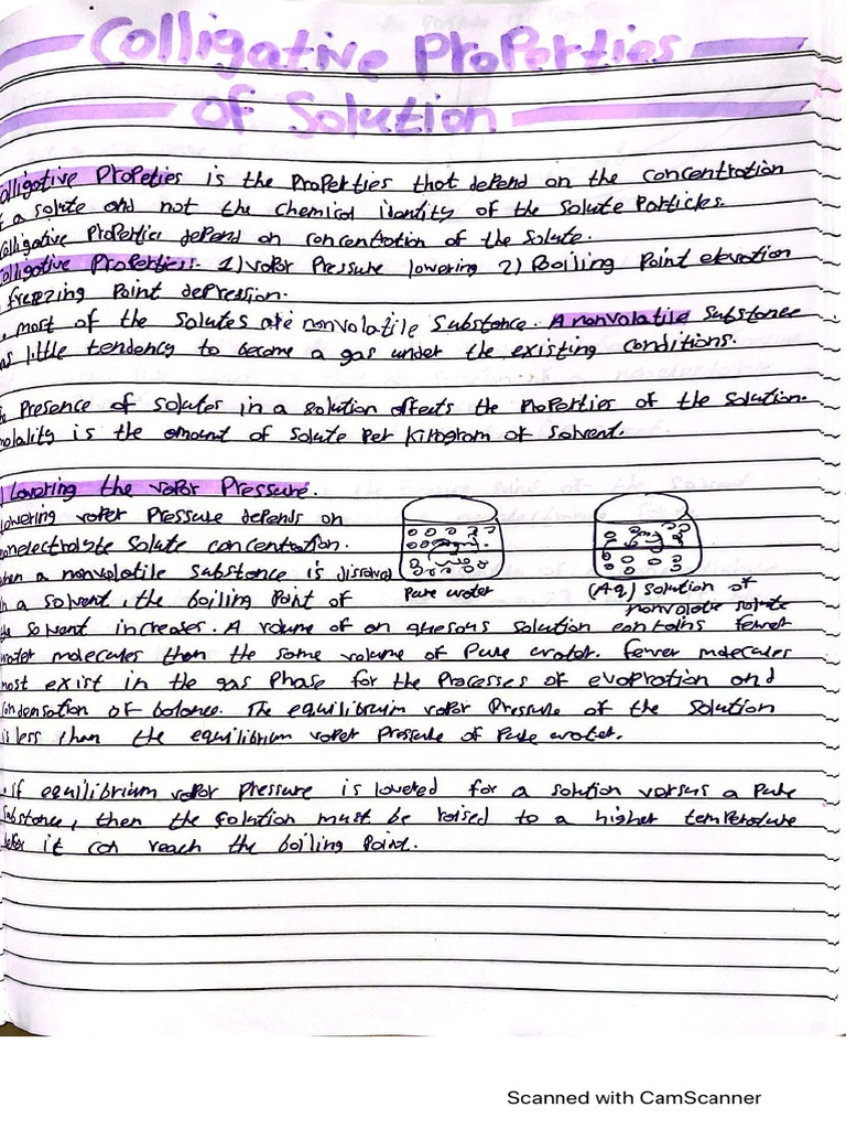 Colligative Properties of Solutions | PDF