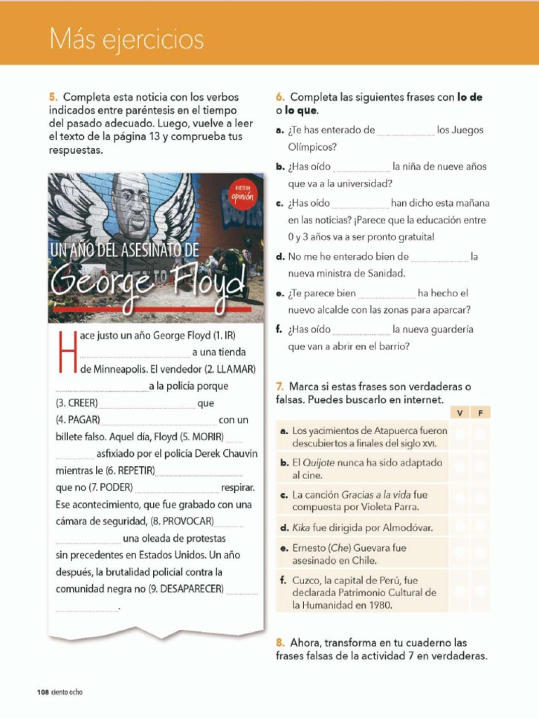 Deberes - Más Ejercicios - Actividad 5 | PDF