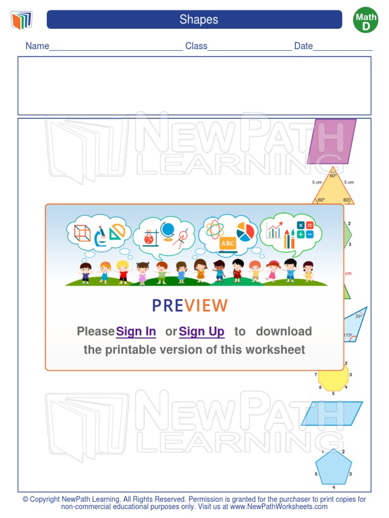 Vocabulary Math Grade 4 Shapes 2 6 | PDF | Triangle | Shape