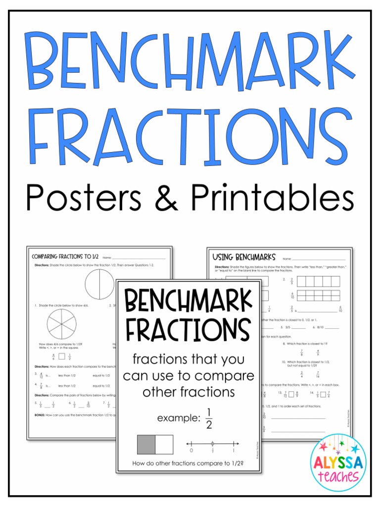 BenchmarkFractionsPosterandWorksheets 1 | PDF