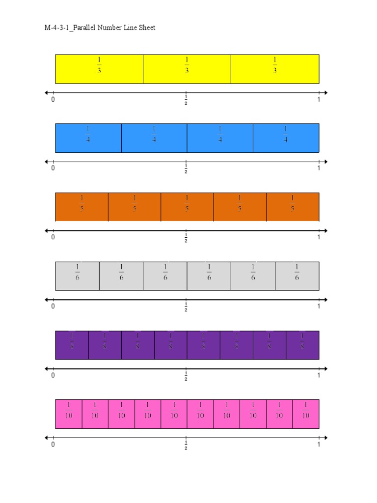 M 4 3 1 - Parallel Number Line Sheet | PDF