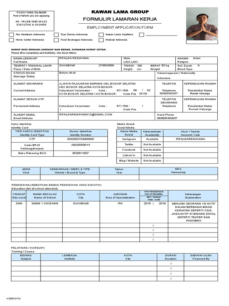Form Application | PDF