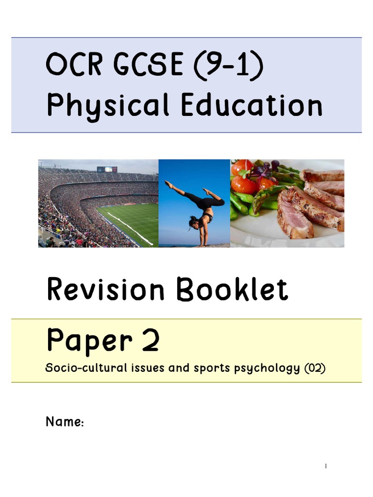 OCR GCSE PE Revision Guide Paper 2 | PDF | Mass Media | Sports
