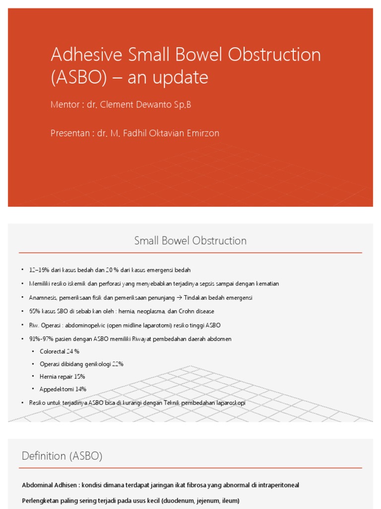 Adhesive Small Bowel Obstruction | PDF