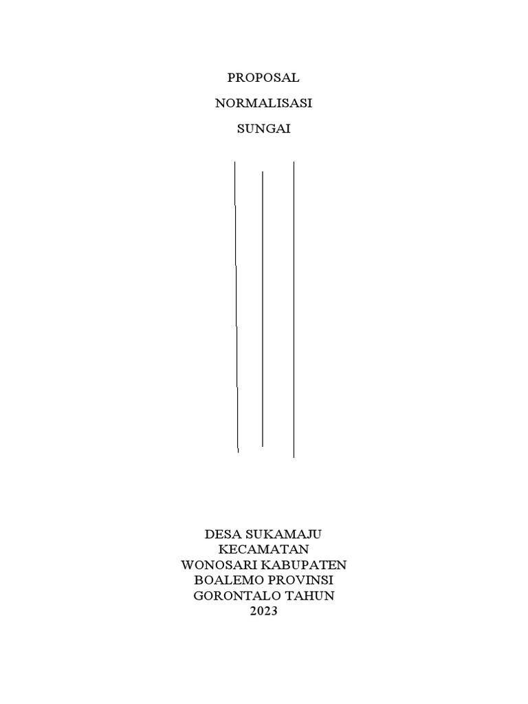 Proposal Normalisasi Sungai | PDF