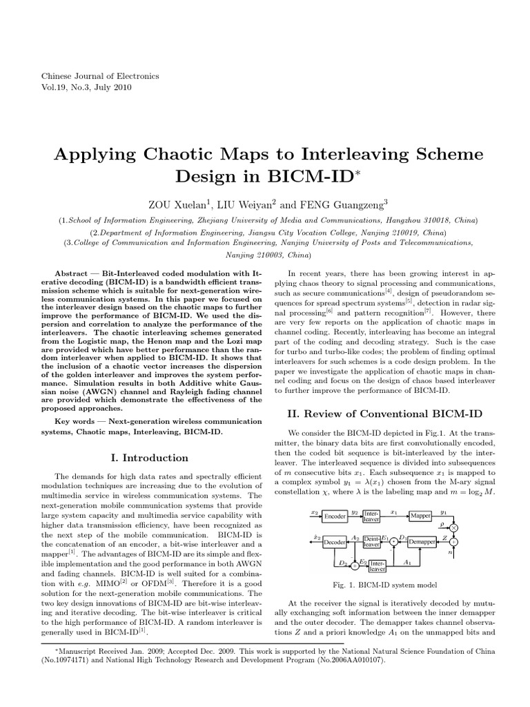 C3.3.Applying Chaotic Maps To Interleaving Scheme Design in BICM-ID ... C3.3.Applying Chaotic Maps To Interleaving Scheme Design in BICM-ID ...
