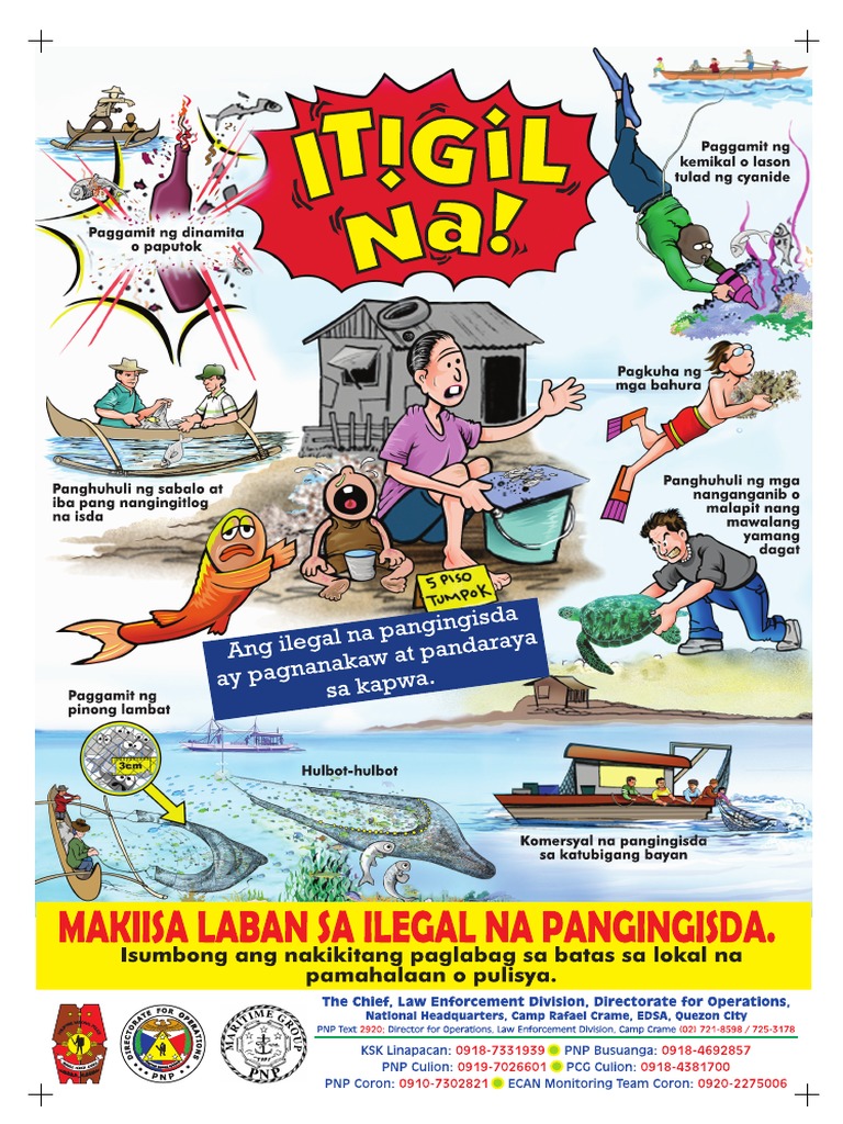 Stop Illegal Fishing Poster Tagalog | PDF