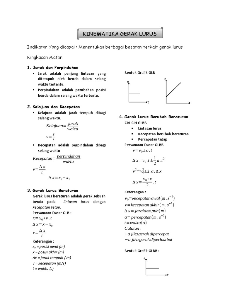 Gerak Lurus | PDF