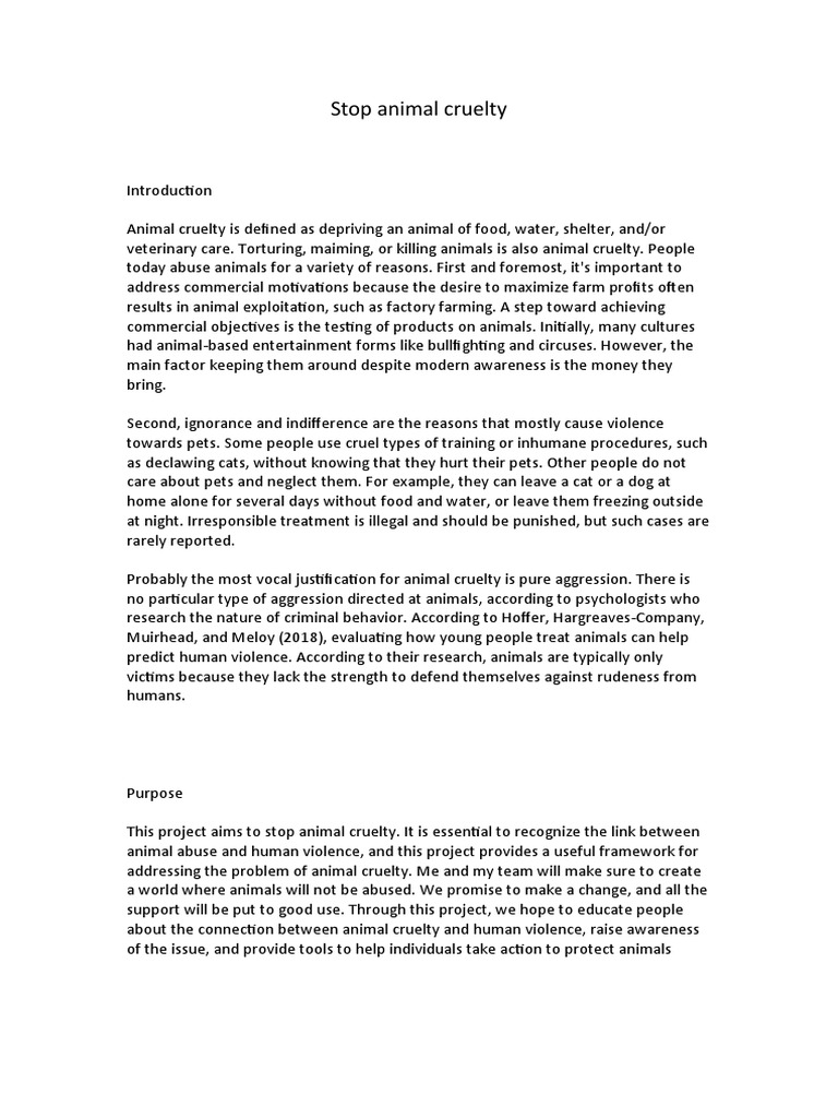 Concept Paper Animal Cruelty | PDF | Cruelty To Animals | Violence