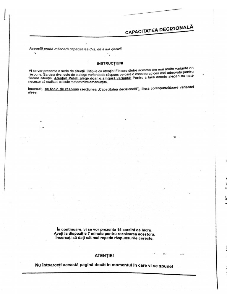 teste psihologice | PDF