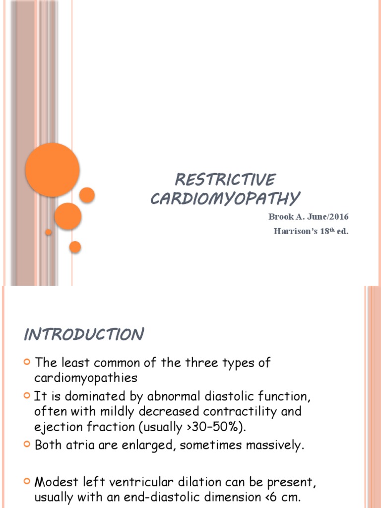Understanding Restrictive Cardiomyopathy | PDF | Heart | Cardiac Muscle