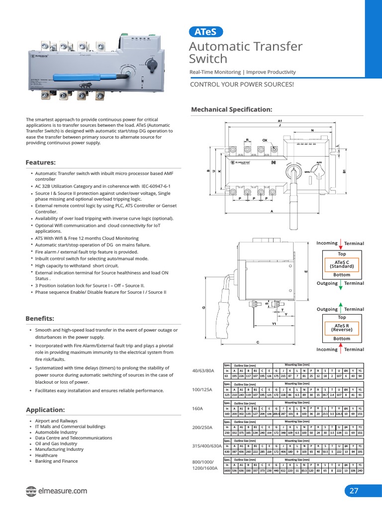 ATeS Catalog | PDF | Power Supply | Alternating Current