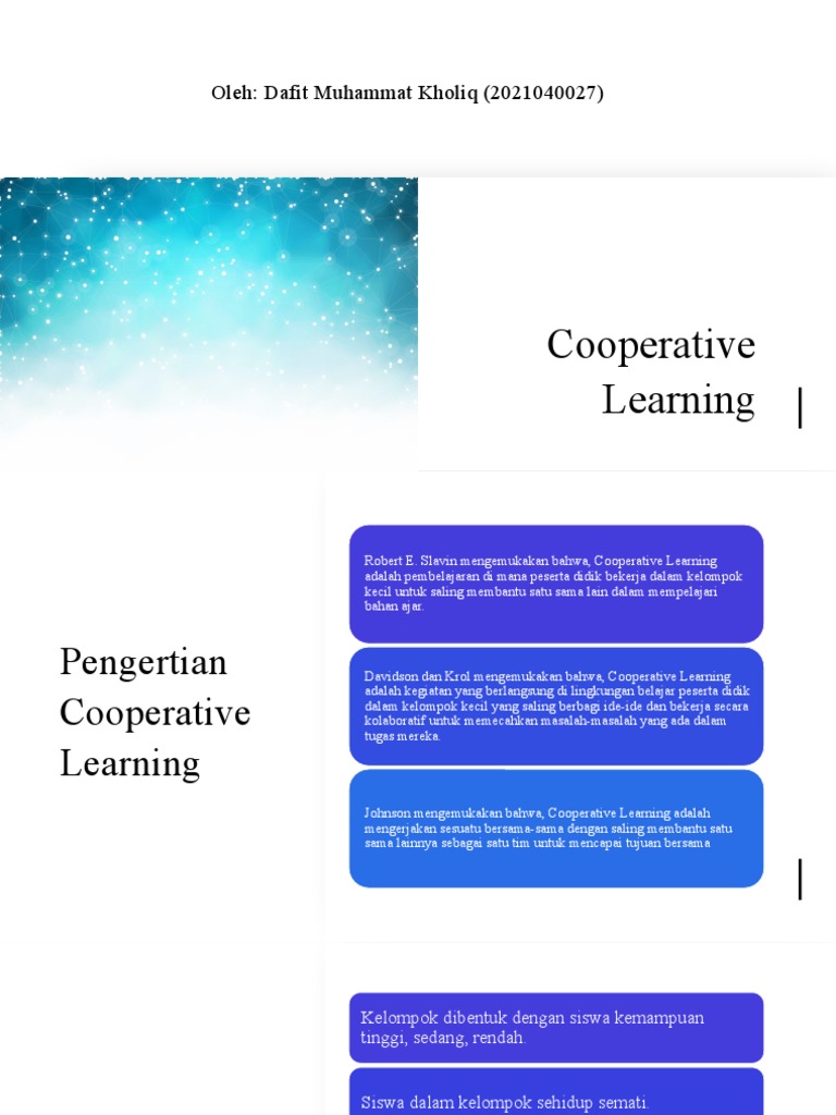 Cooperative Learning | PDF | Karier & Perkembangan | Pengembangan Diri