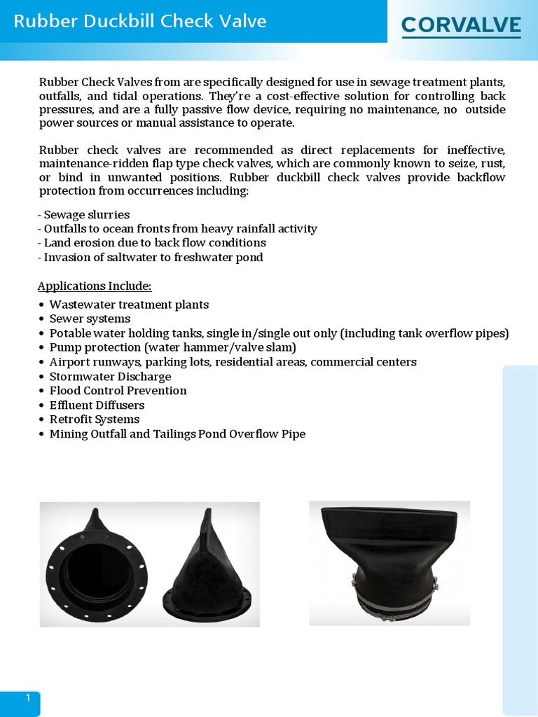 Rubber Duckbill | PDF | Valve | Sewage