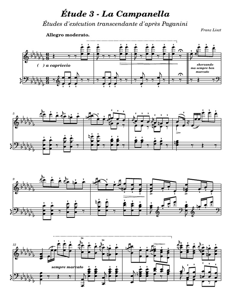 La Campanella Version | PDF | Musical Compositions | Music Theory
