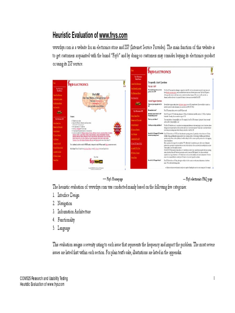 Heuristic Evaluation | PDF | Usability | User Interface Design