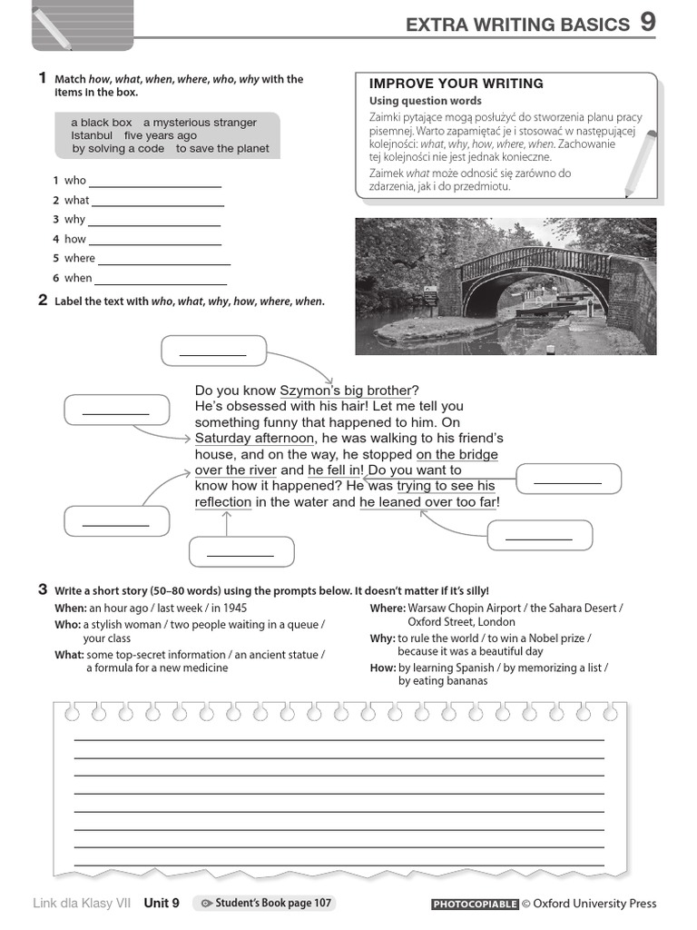 Link L7 U9 Writing Basics Ws | PDF